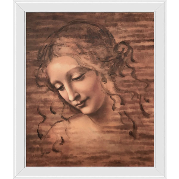 Red Barrel Studio® Female Head (La Scapigliata) Framed On Canvas by Leonardo Da Vinci Painting ...